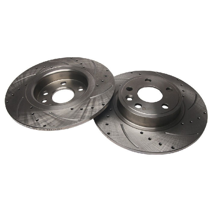 Ford Sierra Drilled and Grooved Rear Brake Discs For Wilwood Handbrake ...