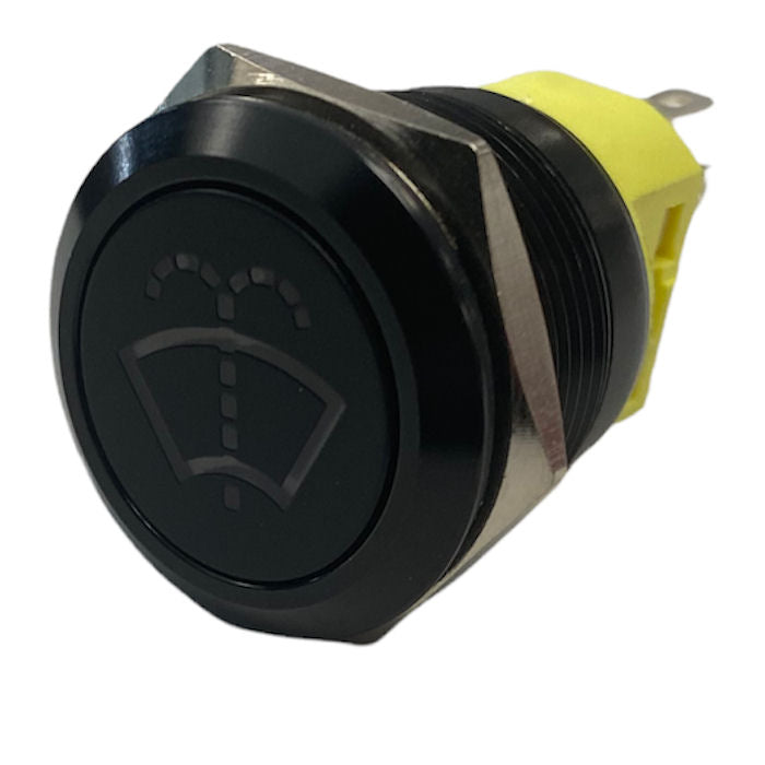 Push Button Round 22mm Windscreen Wash Switch Black Momentary – MK ...