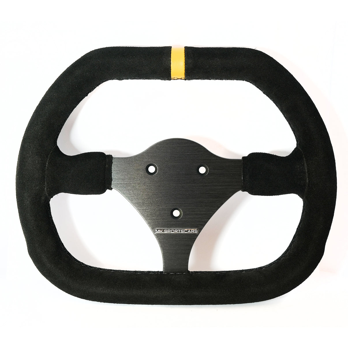 Race Steering Wheel Double D Shape 270mm Black Suede – MK Sportscars